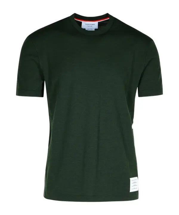 Thom Browne Short-sleeved Crewneck Knitted T-shirt - Green