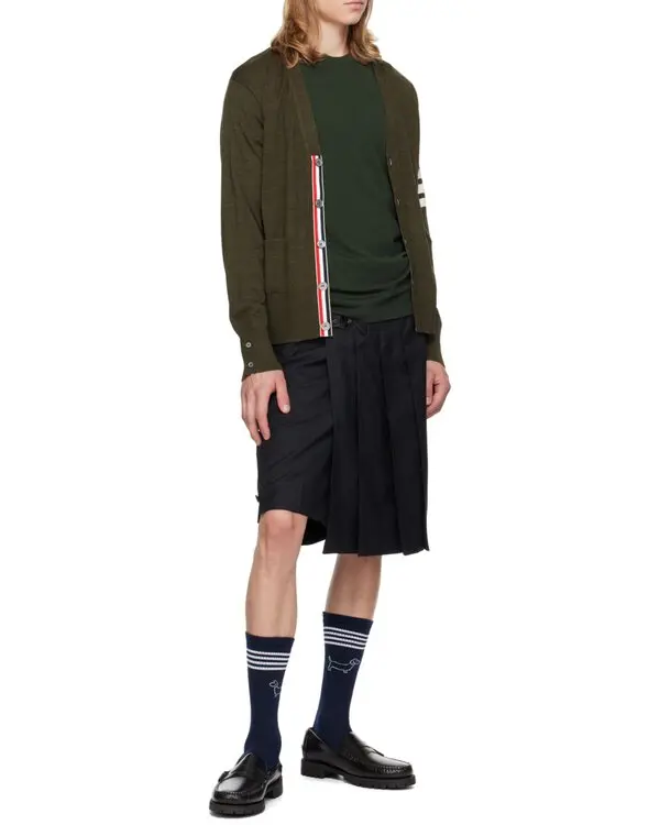 Thom Browne Short-sleeved Crewneck Knitted T-shirt - Green