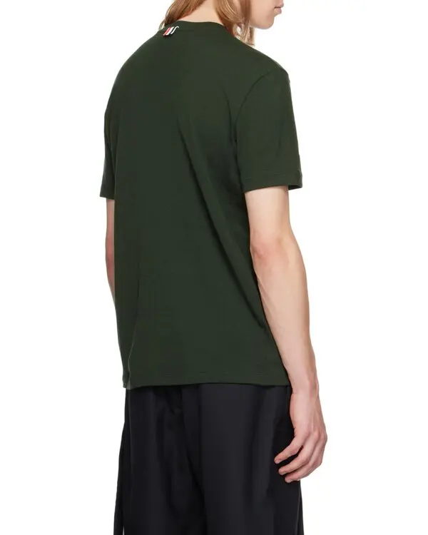 Thom Browne Short-sleeved Crewneck Knitted T-shirt - Green