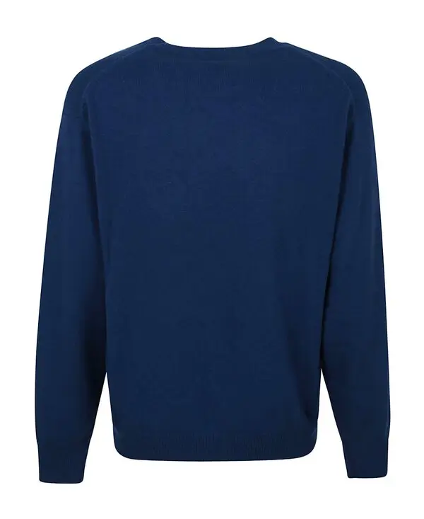 Kenzo Boke Flower Intarsia Knit Crewneck Jumper - Blue