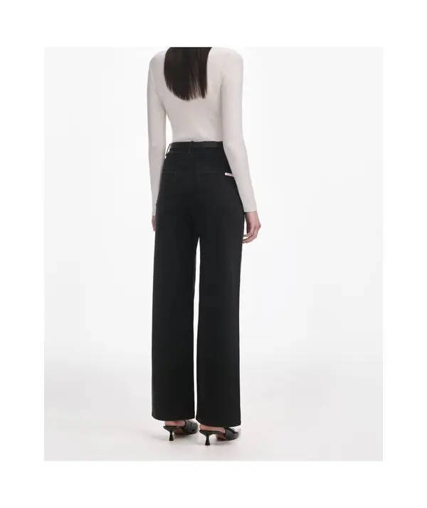SELF-PORTRAIT High Waisted Straight Leg Jeans