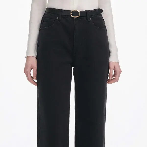 SELF-PORTRAIT High Waisted Straight Leg Jeans