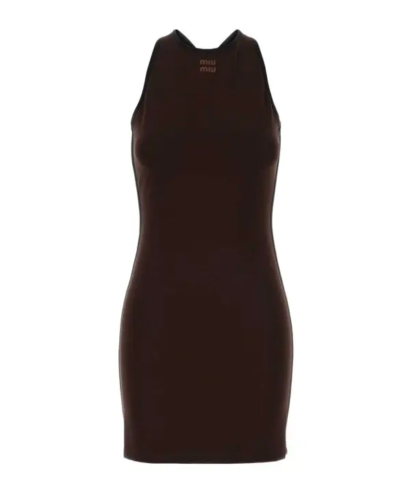 Miu Miu Sleeveless Logo Dress
