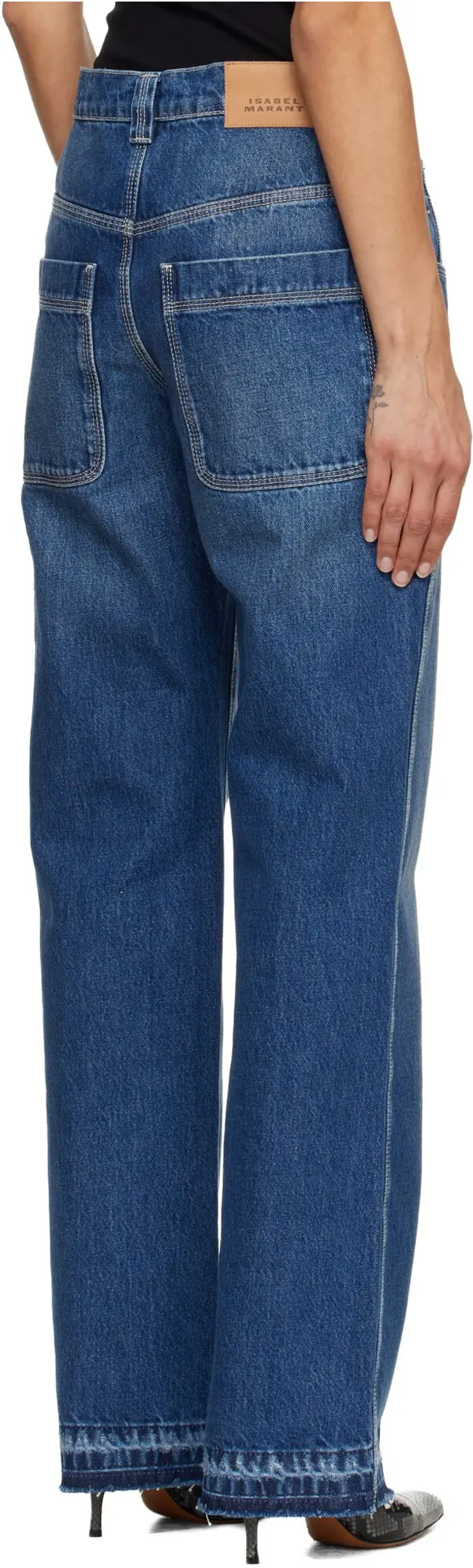 Isabel Marant Étoile Jeyda Straight Leg Jeans - Blue