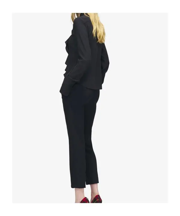 Alexander McQueen Crêpe De Chine Ruffled Blouse - Black
