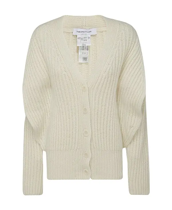Fabiana Filippi Ribbed-knit Buttoned Cardigan