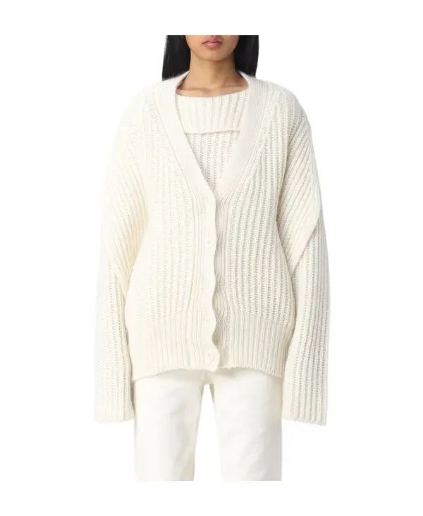 Fabiana Filippi Ribbed-knit Buttoned Cardigan
