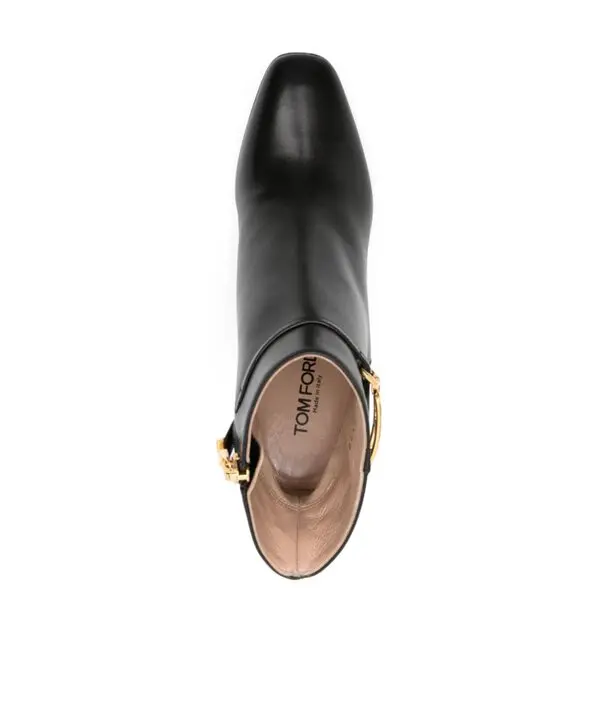 TOM FORD Logo Plaque Ankle Boots