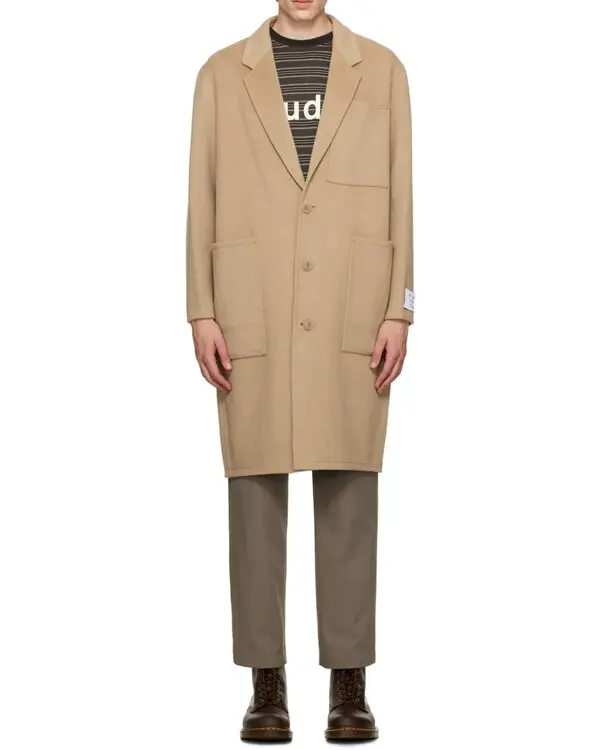 ETUDES Single-breasted Wool Coat With Logo Patches
