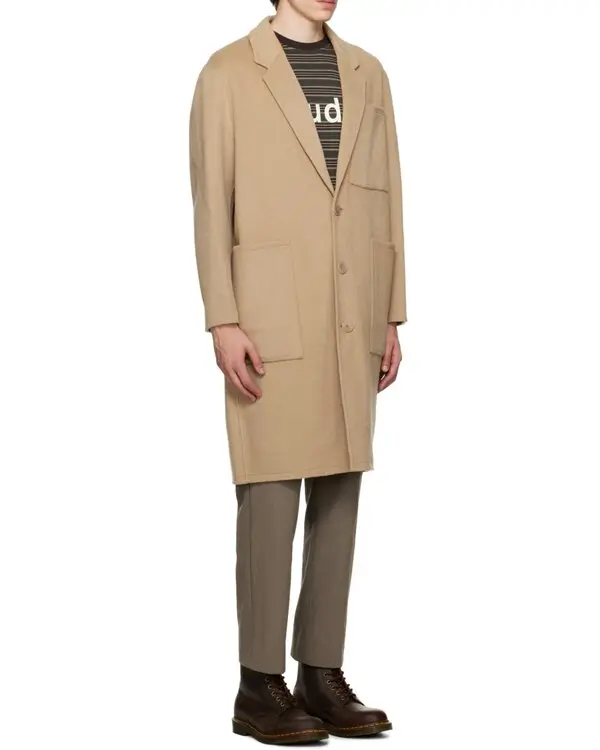 ETUDES Single-breasted Wool Coat With Logo Patches