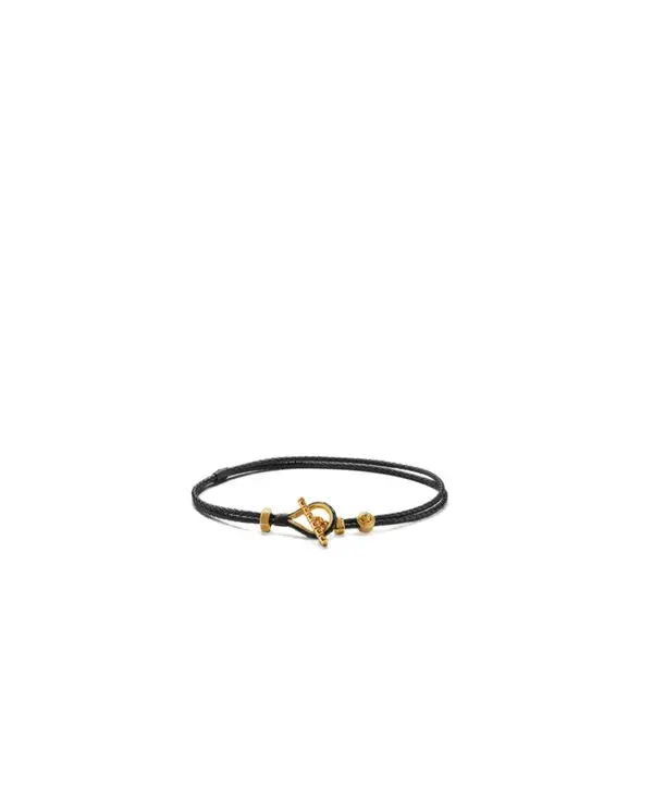 Versace Greca Braided Leather Necklace - Black