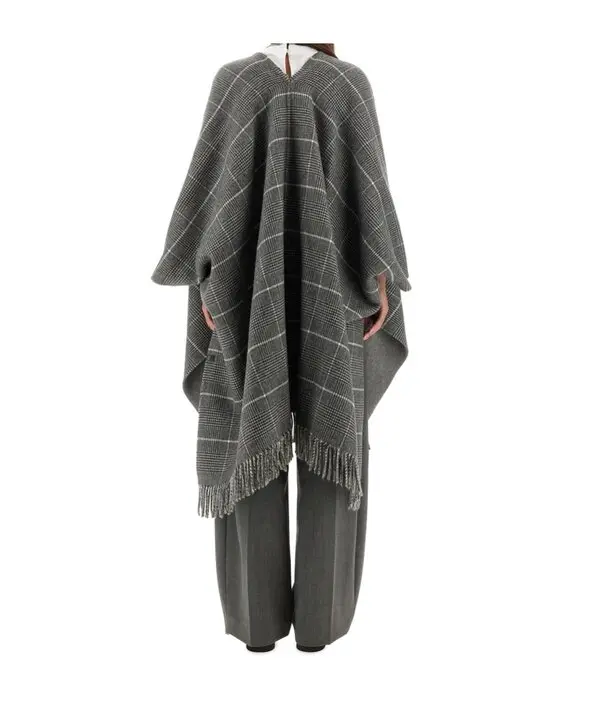 Brunello Cucinelli Reversible Fringed Poncho