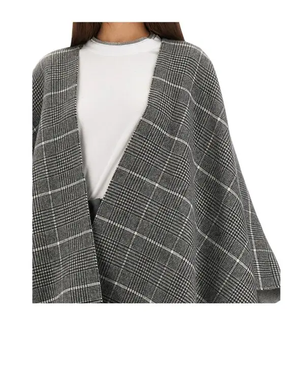 Brunello Cucinelli Reversible Fringed Poncho