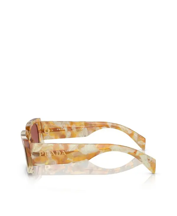 Prada Rectangular Frame Sunglasses - Brown