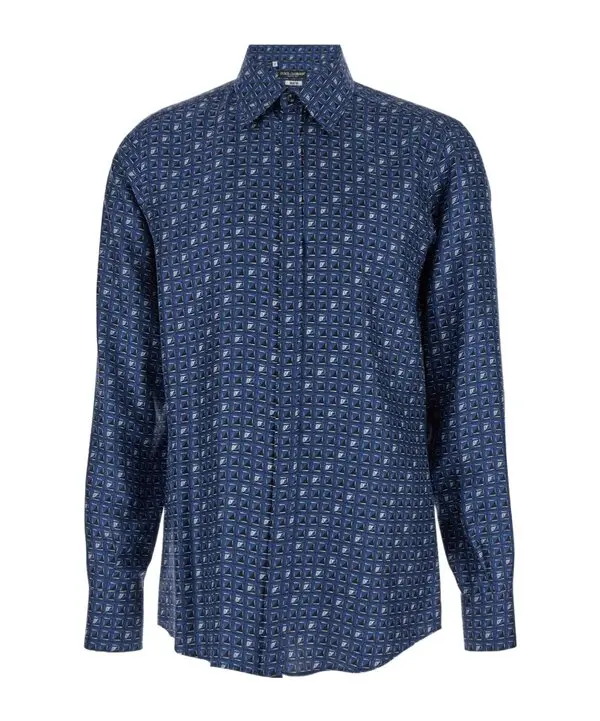 Dolce & Gabbana Dolce Gabbana All-over Patterned Shirt - Blue