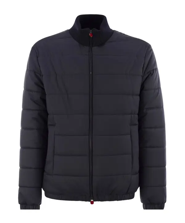 Kiton Zip-up Padded Bomber Jacket - Black