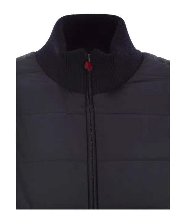 Kiton Zip-up Padded Bomber Jacket - Black