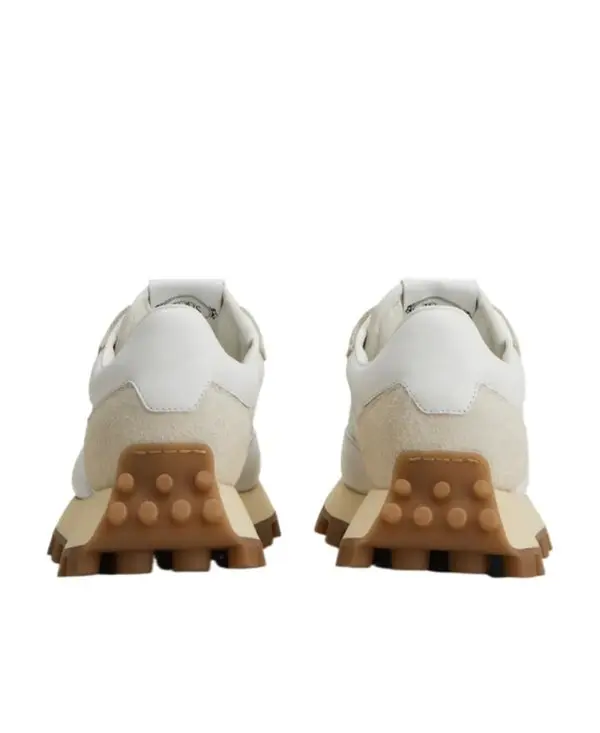 TOD'S Patchwork Detail Sneakers - Nude