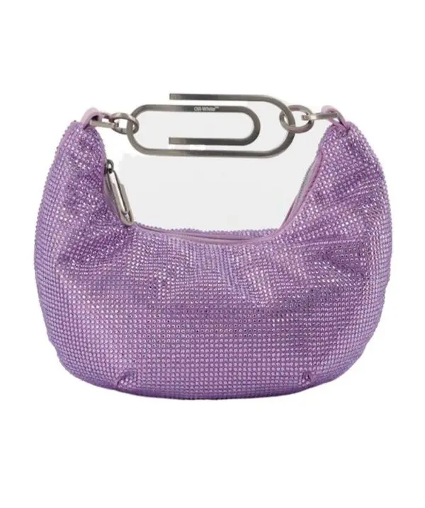 Off-White Paperclip Hobo Strass 20 Tote Bag - Purple