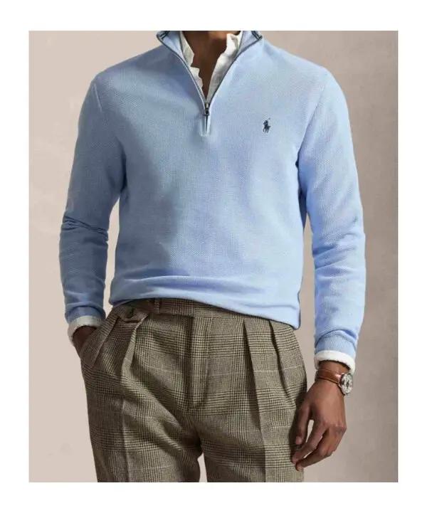 Polo Ralph Lauren Half-zip Mock Neck Sweatshirt - Blue