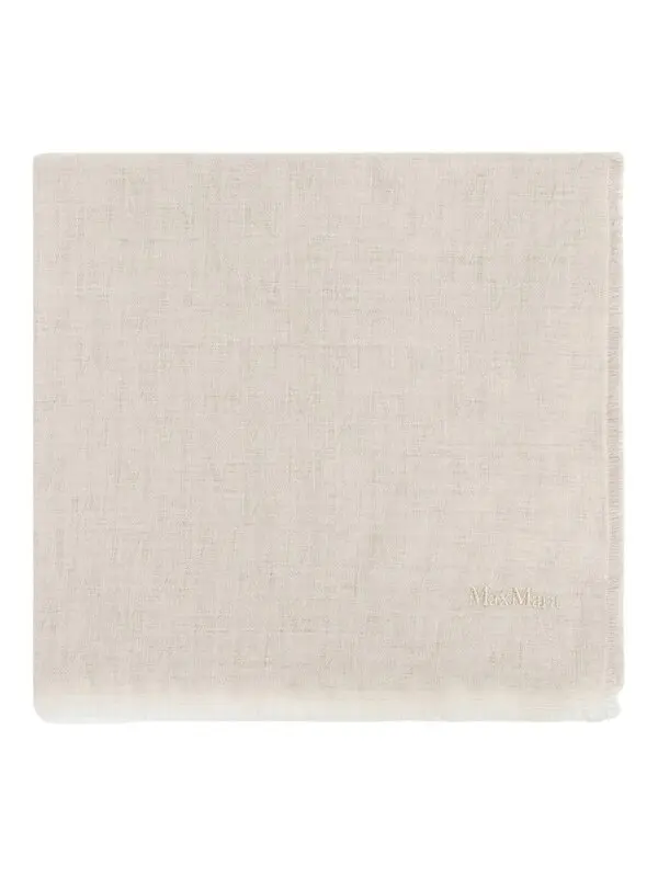 Max Mara Monogram Wool Stole - Beige