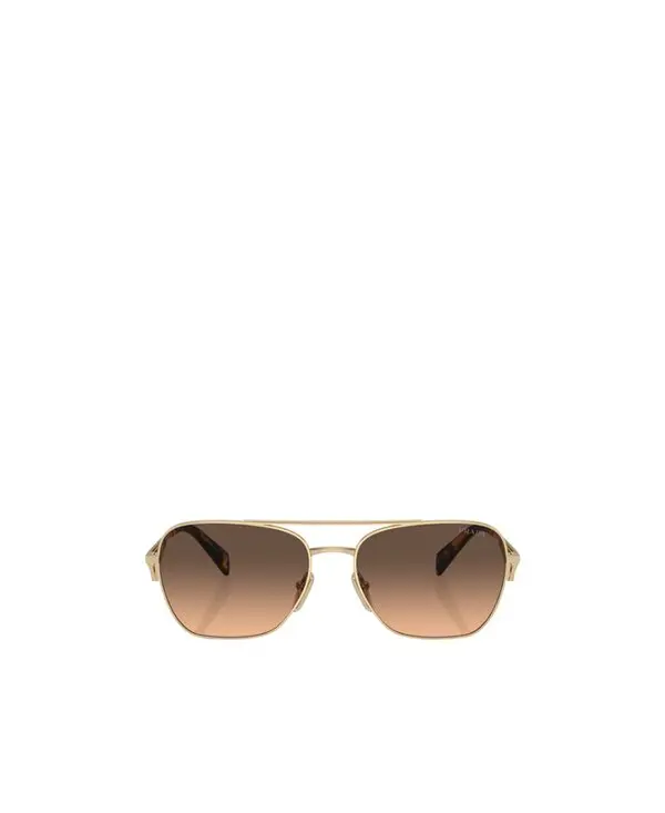 Prada Geometric Frame Sunglasses - Brown