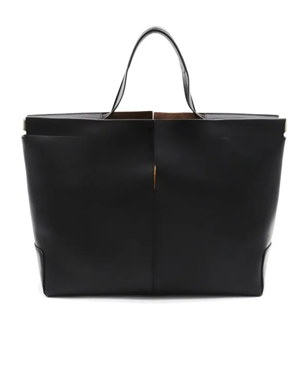 TOD'S Slit Detailed Top Handle Bag - Black