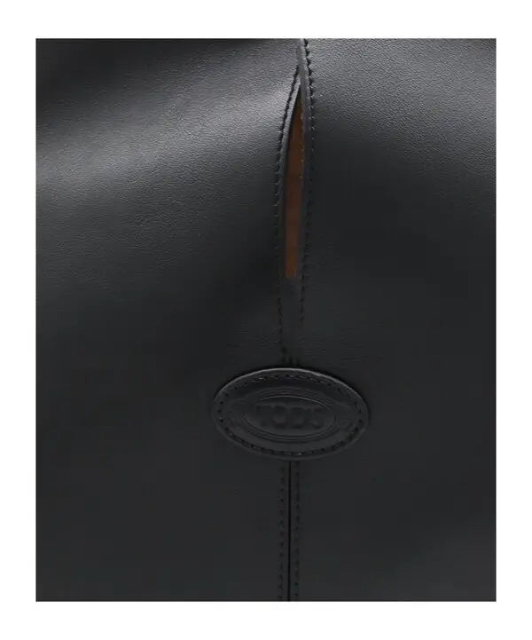 TOD'S Slit Detailed Top Handle Bag - Black