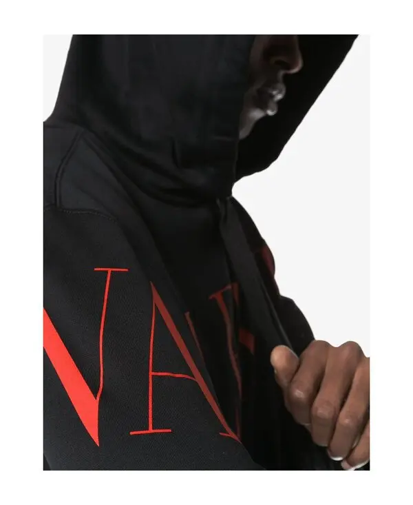 Valentino Garavani Logo Print Zip-up Hoodie