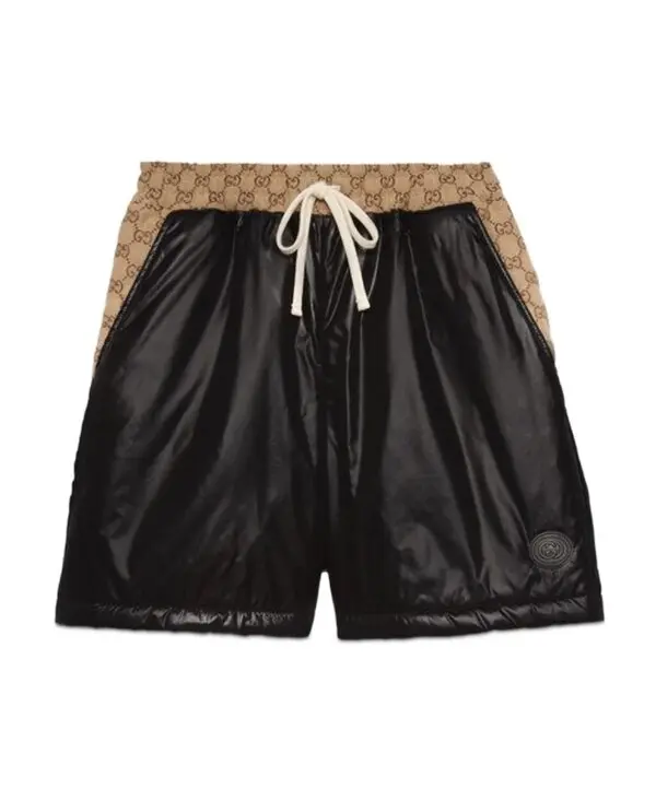 Gucci Gg Canvas Trimmed Nylon Shorts - Black