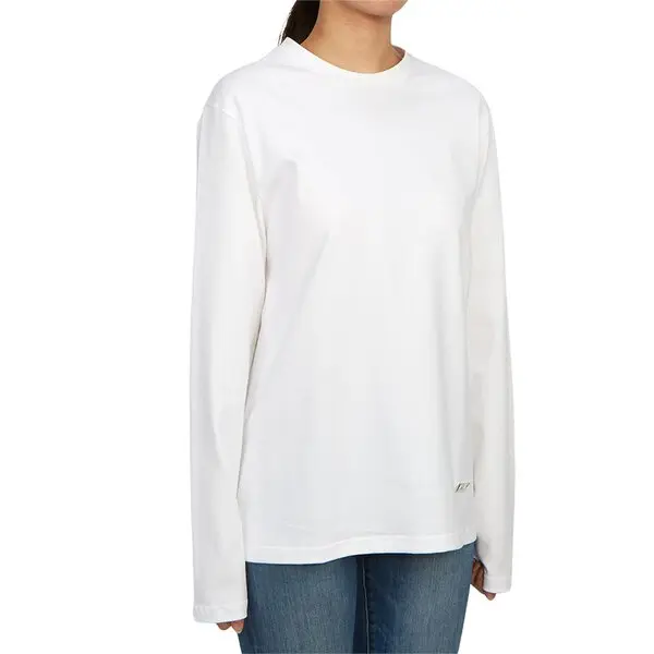 JIL SANDER Logo Plaque Long-sleeved T-shirt - White