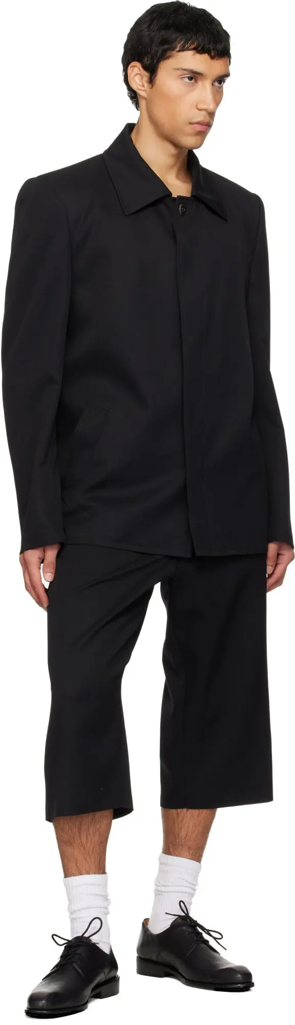 MAISON MARGIELA Loose Fit Shorts With White Stitching Detail