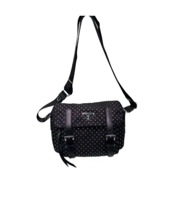 Prada Re-nylon Shoulder Bag With Studs