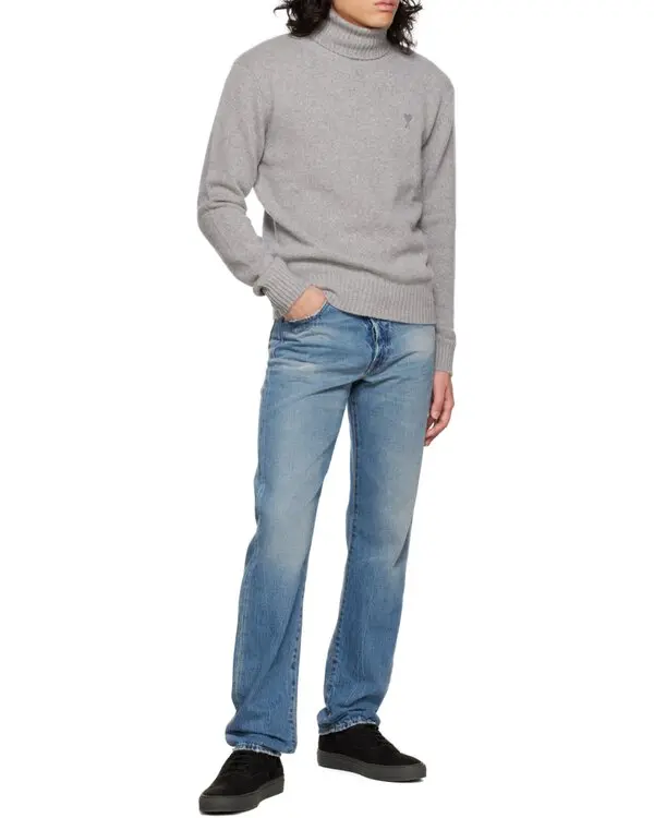 AMI Paris De Coeur Cashmere Turtleneck Sweater