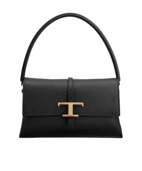 TOD'S Timeless Flap Shoulder Bag - Black