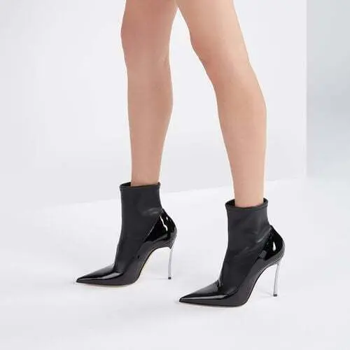 Casadei Superblade Pointed Toe High Heel Boots