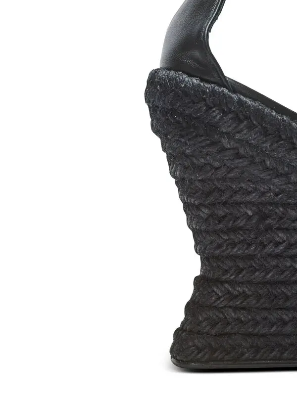 Balmain Anthem Wedge Espadrilles - Black