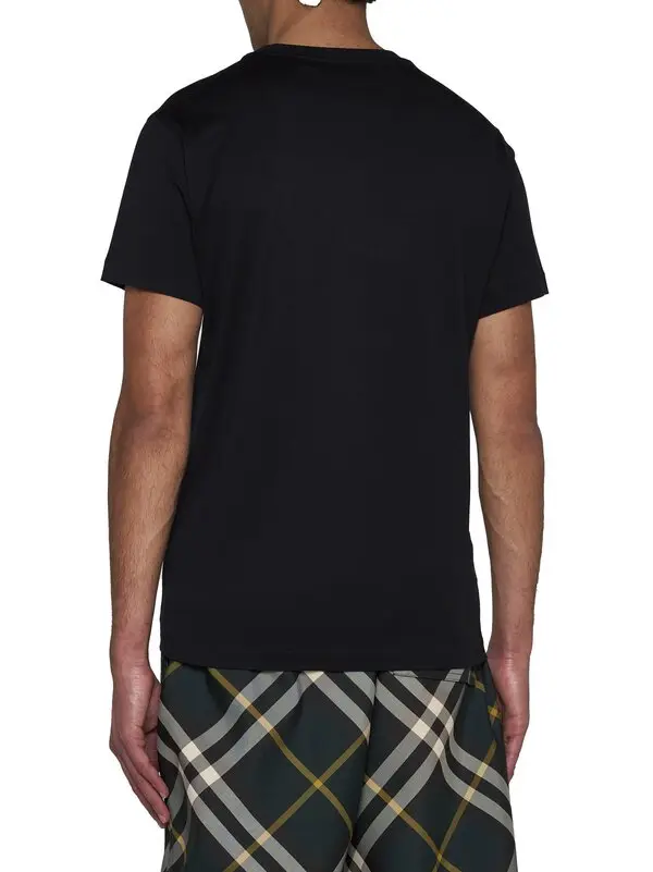 Burberry Logo Embroidered Crewneck T-shirt