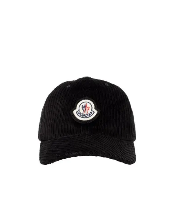 Moncler Logo Patch Baseball Cap - Black