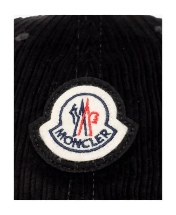 Moncler Logo Patch Baseball Cap - Black