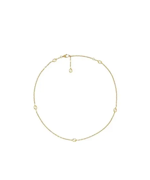 Gucci Interlocking Double G 18k Gold Necklace - Yellow