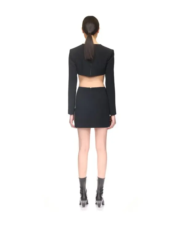 David Koma Plunging Neckline Cropped Top