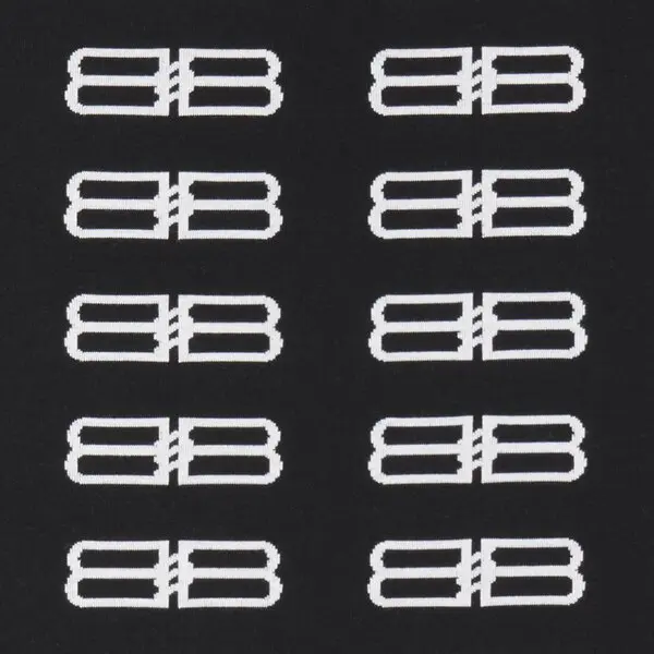 Balenciaga Bb Icon Plaid Wool Scarf