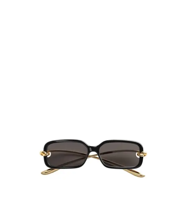 Bottega Veneta Knot Rectangular Sunglasses - Black