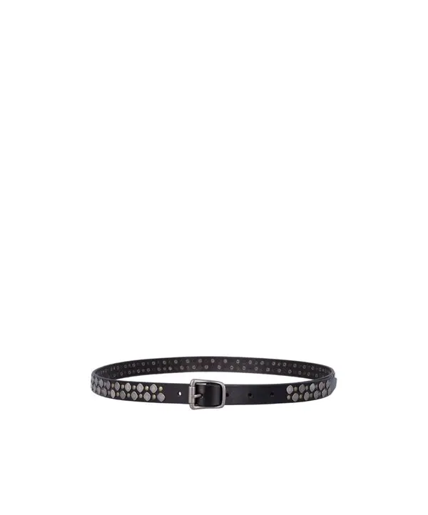 LEMAIRE Studded Buckled Rio Belt - Black