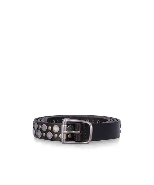 LEMAIRE Studded Buckled Rio Belt - Black