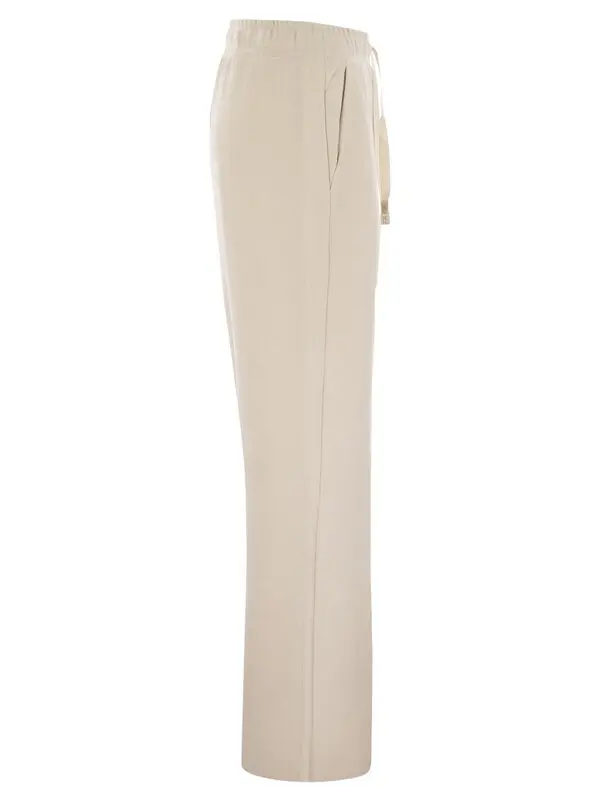 Max Mara Wide Leg Trousers With Drawstring Closure