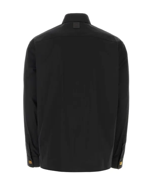 Balmain Logo Buttoned Poplin Shirt