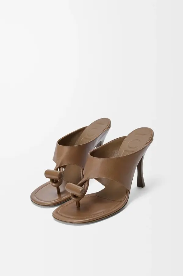 Loewe Open-toe High-heeled Sandals With Signature Buckle