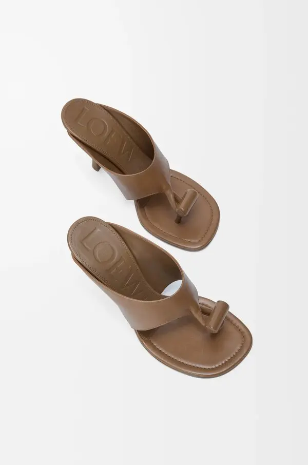 Loewe Open-toe High-heeled Sandals With Signature Buckle